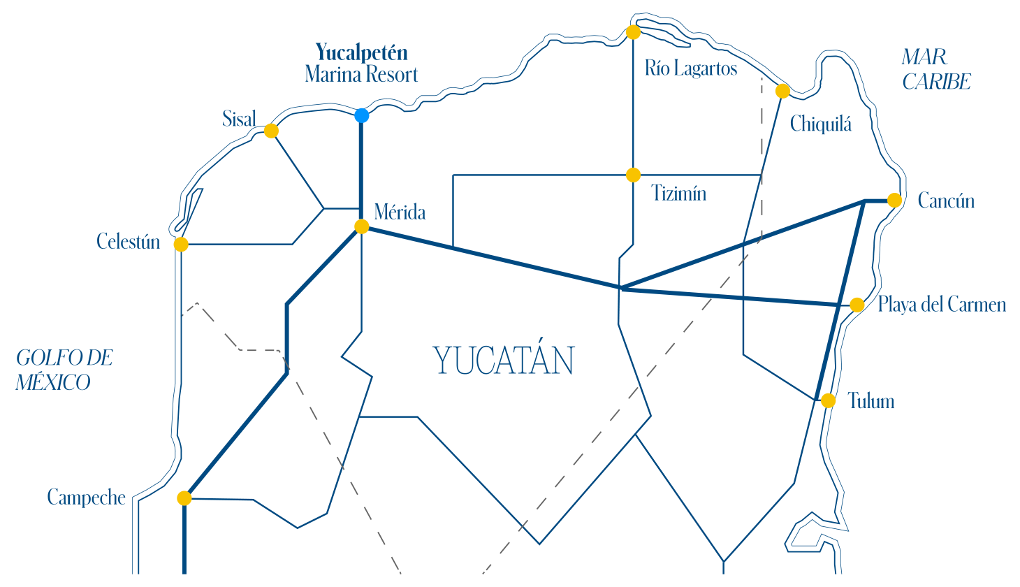 Yucalpetén Resort Marina Lanzamiento